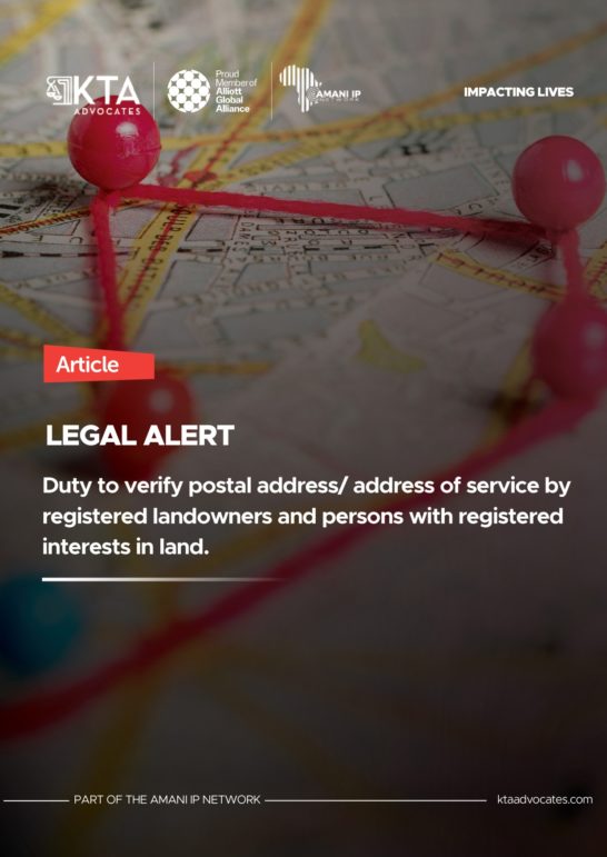 LEGAL ALERT - KTA Advocates